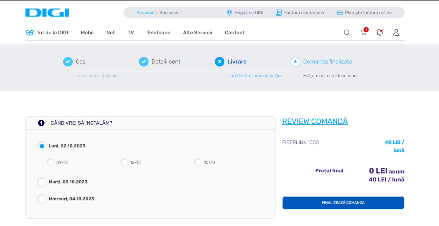 Am făcut o cerere de instalare internet de la Digi și sunt uimit de cum ...